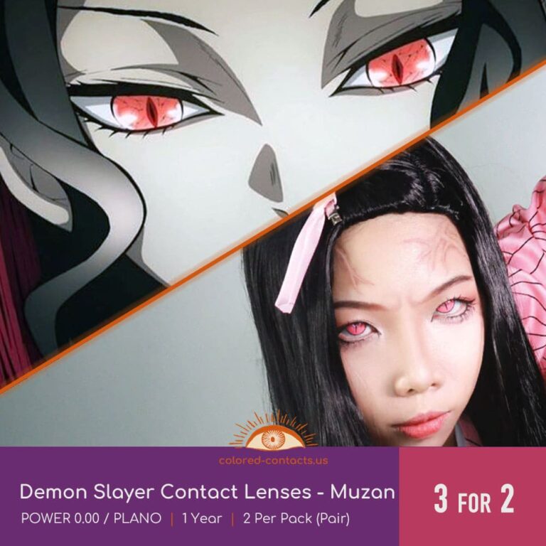 Demon Slayer Muzan Kibutsuji Cosplay Contact Lenses - CCUS Eyewear ...