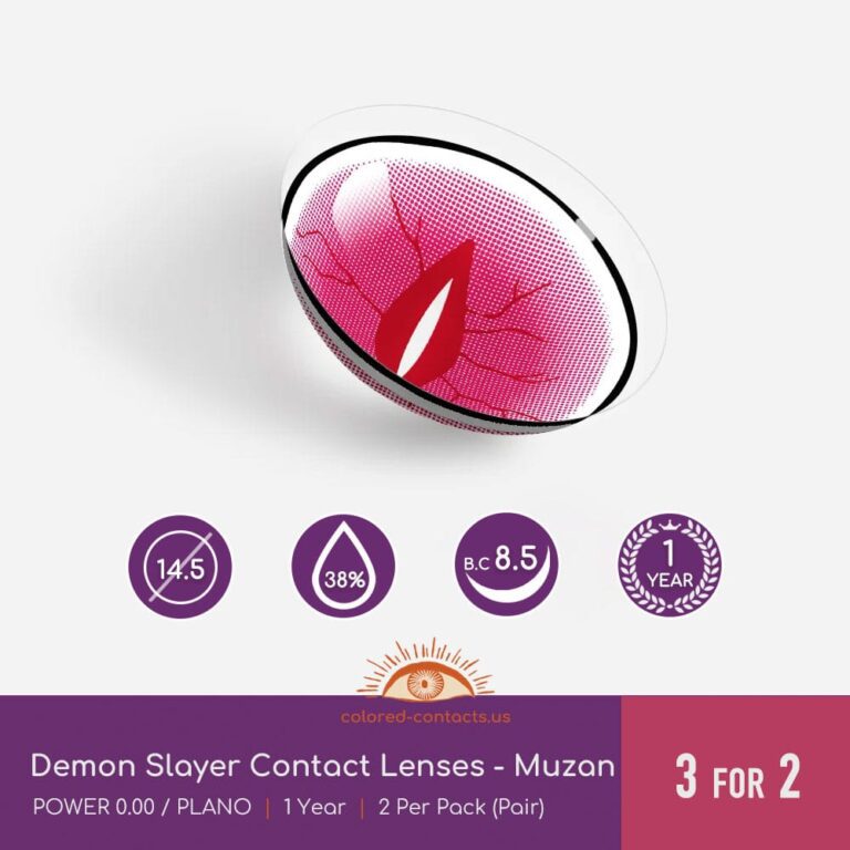 Demon Slayer Muzan Kibutsuji Cosplay Contact Lenses - CCUS Eyewear ...