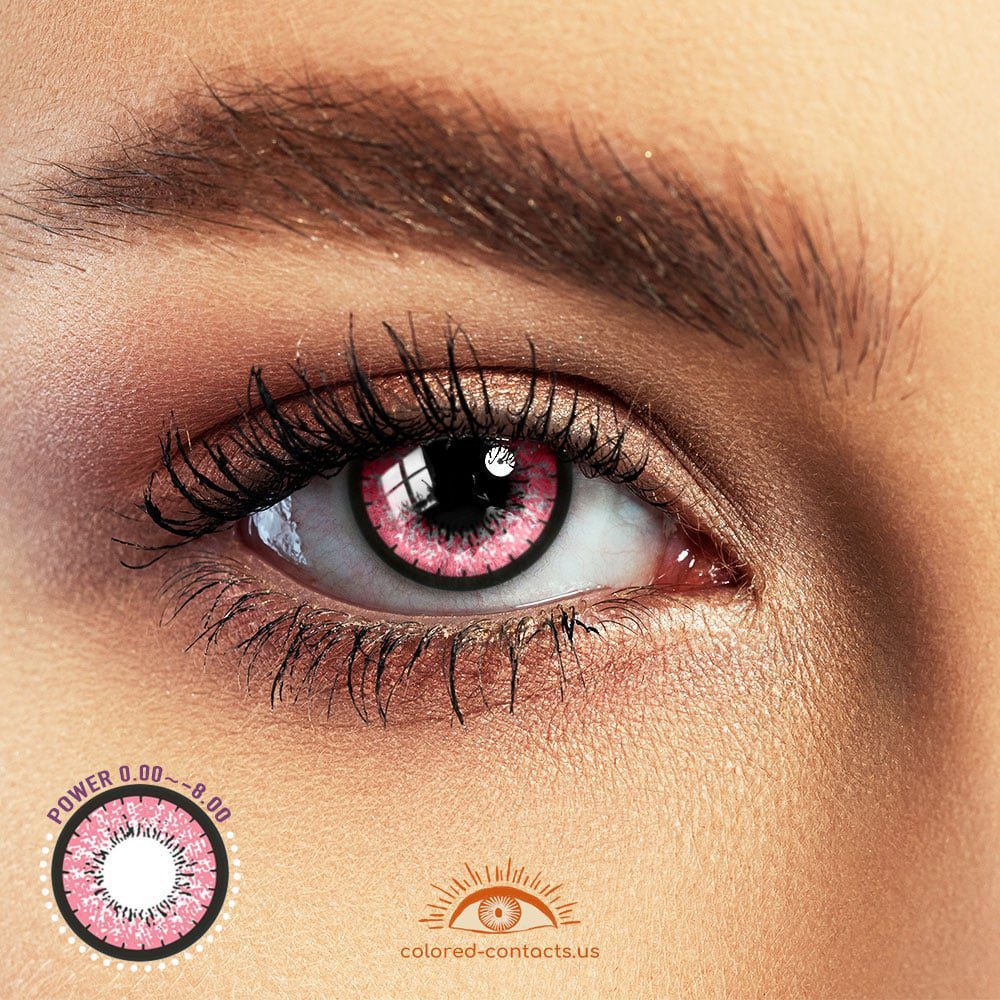 Color Master Pink Anime Eyes Colored Contacts CCUS Eyewear Premium Color Master Pink Anime Eyes Colored Contacts CCUS Eyewear Premium