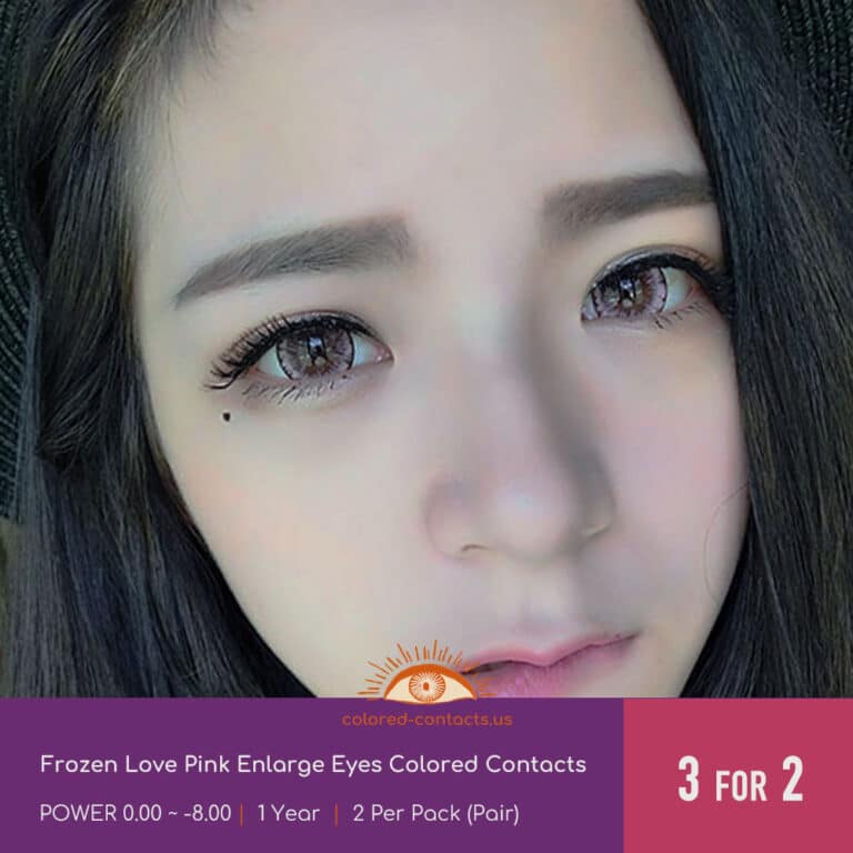 Frozen Love Pink Enlarge Eyes Colored Contacts - CCUS | Premium Colored ...
