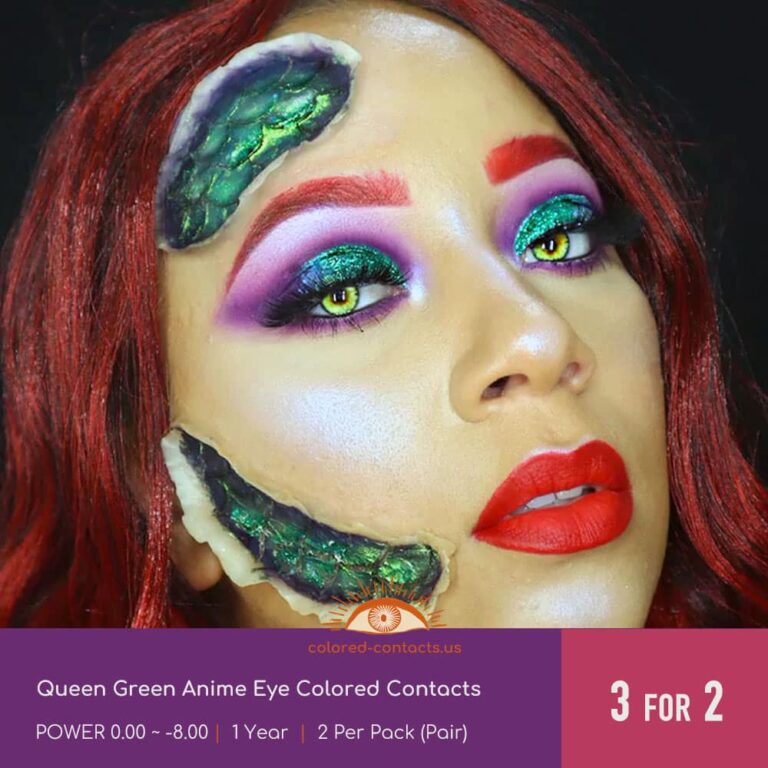 Queen Green Anime Eye Colored Contacts - CCUS Eyewear | Premium Colored ...