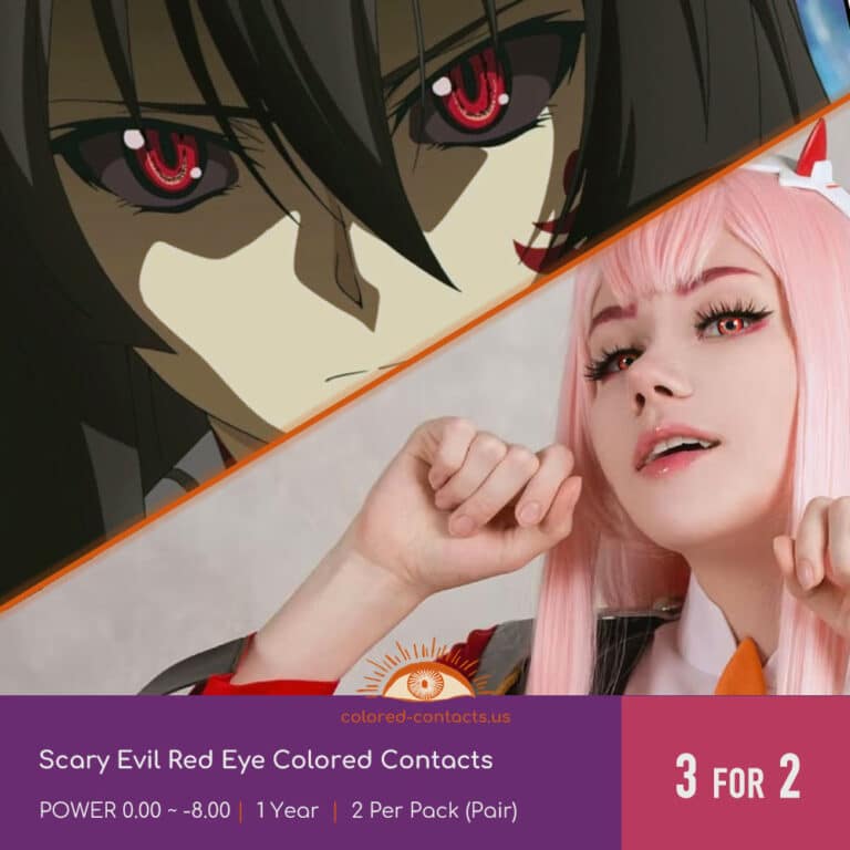 Scary Evil Red Eye Colored Contacts - CCUS | Premium Colored Contacts