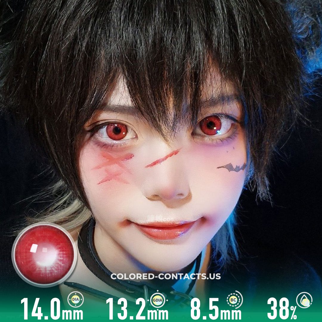 Bluebells Red Colored Contacts - Colored Contacts