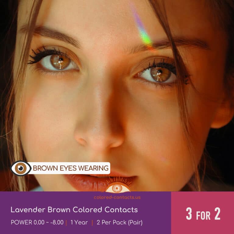 Lavender Brown Colored Contacts - CCUS Eyewear | Premium Colored Contacts