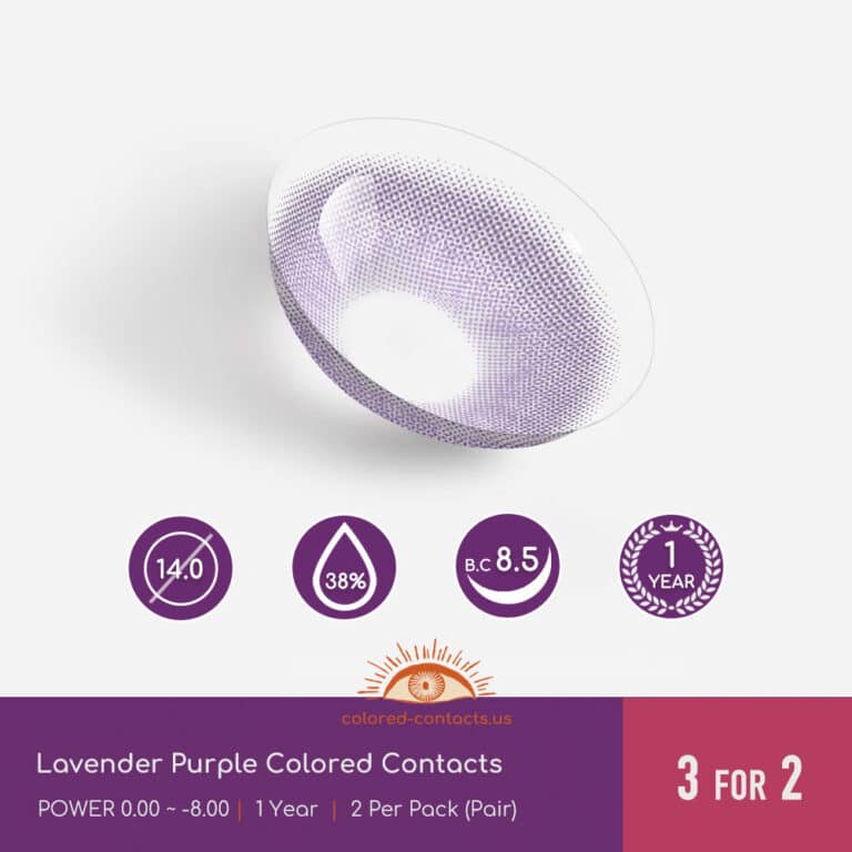 Lavender Purple Colored Contacts - CCUS Eyewear | Premium Colored Contacts