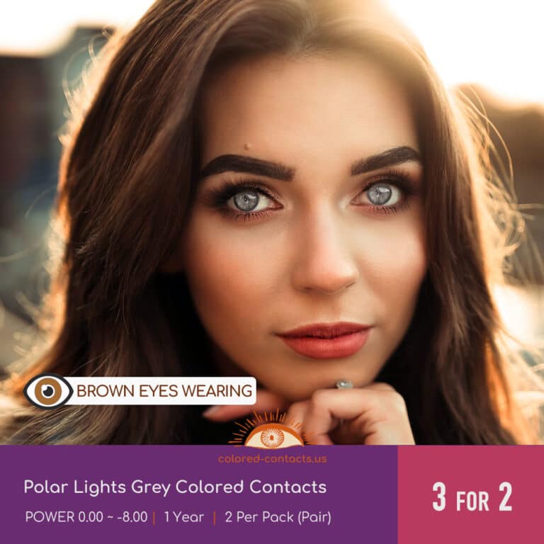 Polar Lights Grey Colored Contacts - Colored Contacts