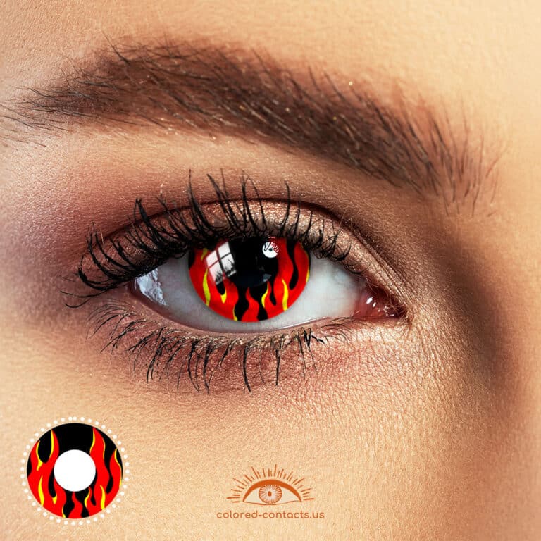 Rock Lee Flaming Fire Eye Colored Contacts - CCUS Eyewear | Premium ...