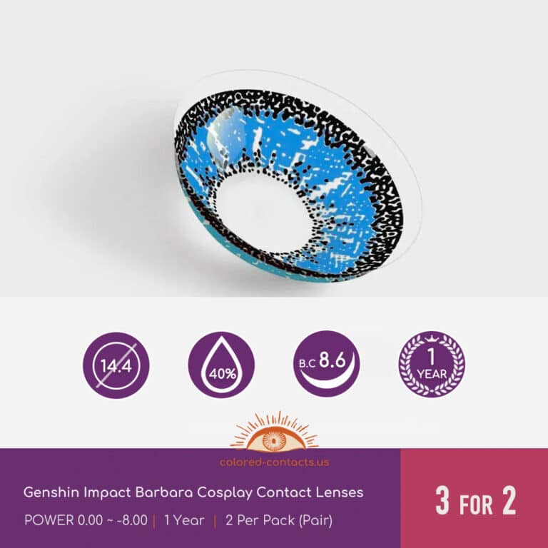 Genshin Impact Barbara Cosplay Contact Lenses - Colored Contacts