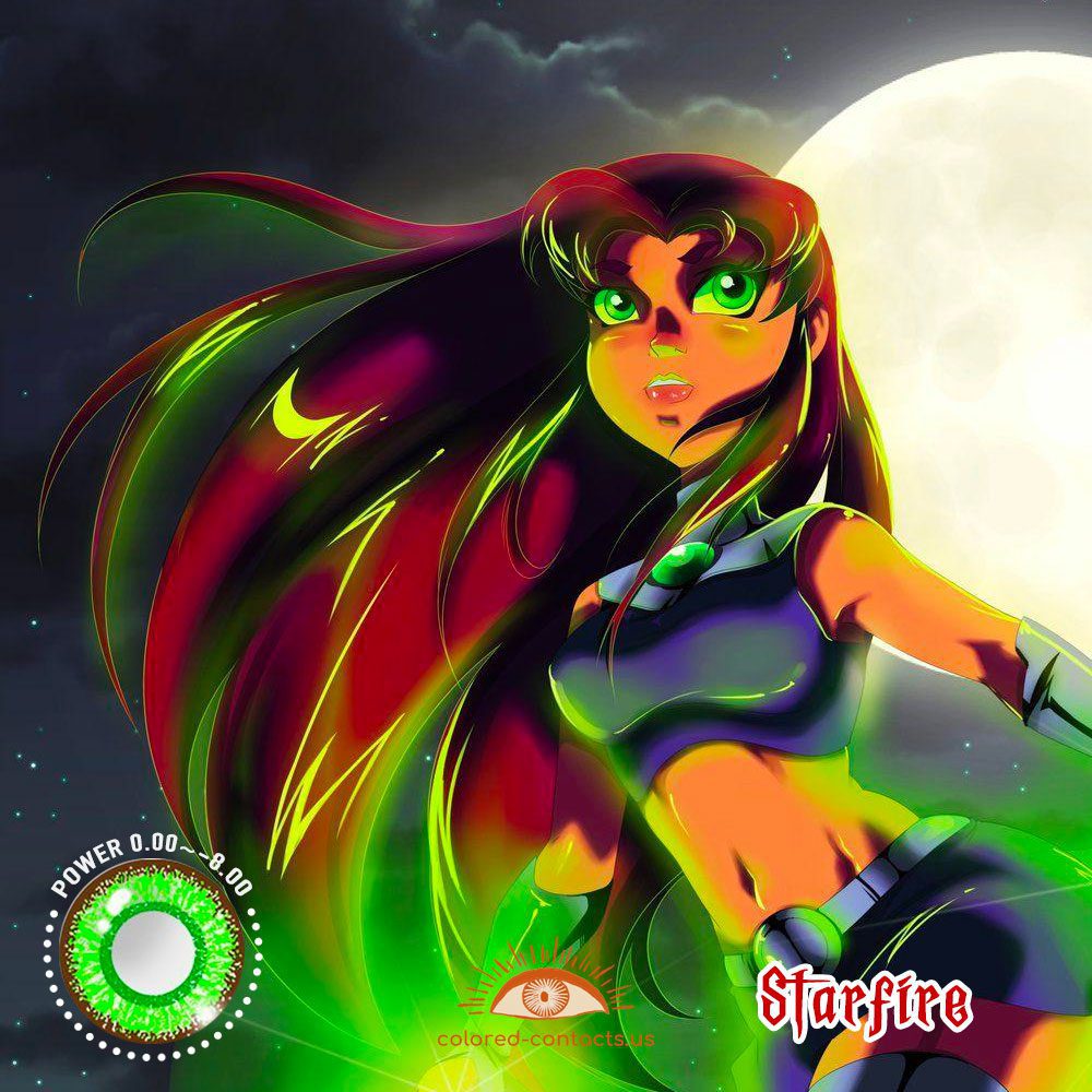 DC Starfire Cosplay Contact Lenses V2 - Colored Contacts