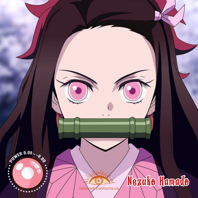 Demon Slayer Nezuko Kamado Cosplay Contact Lenses - Colored Contacts