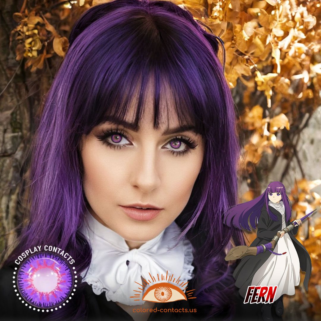 Frieren: Fern Cosplay Purple Contact Lenses - CCUS | Premium Colored ...