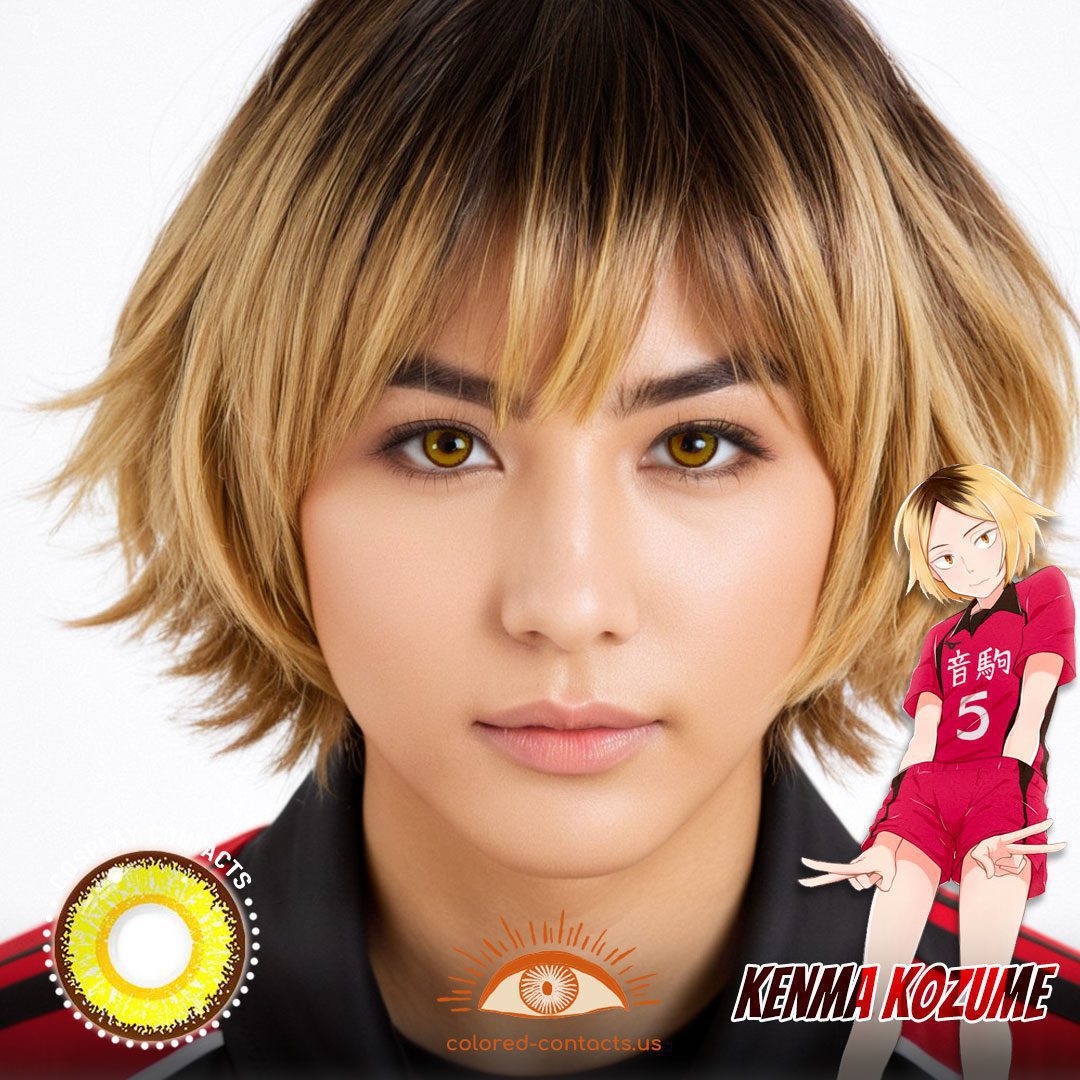 Haikyū!! Kenma Kozume Cosplay Yellow Contact Lenses - Colored Contacts