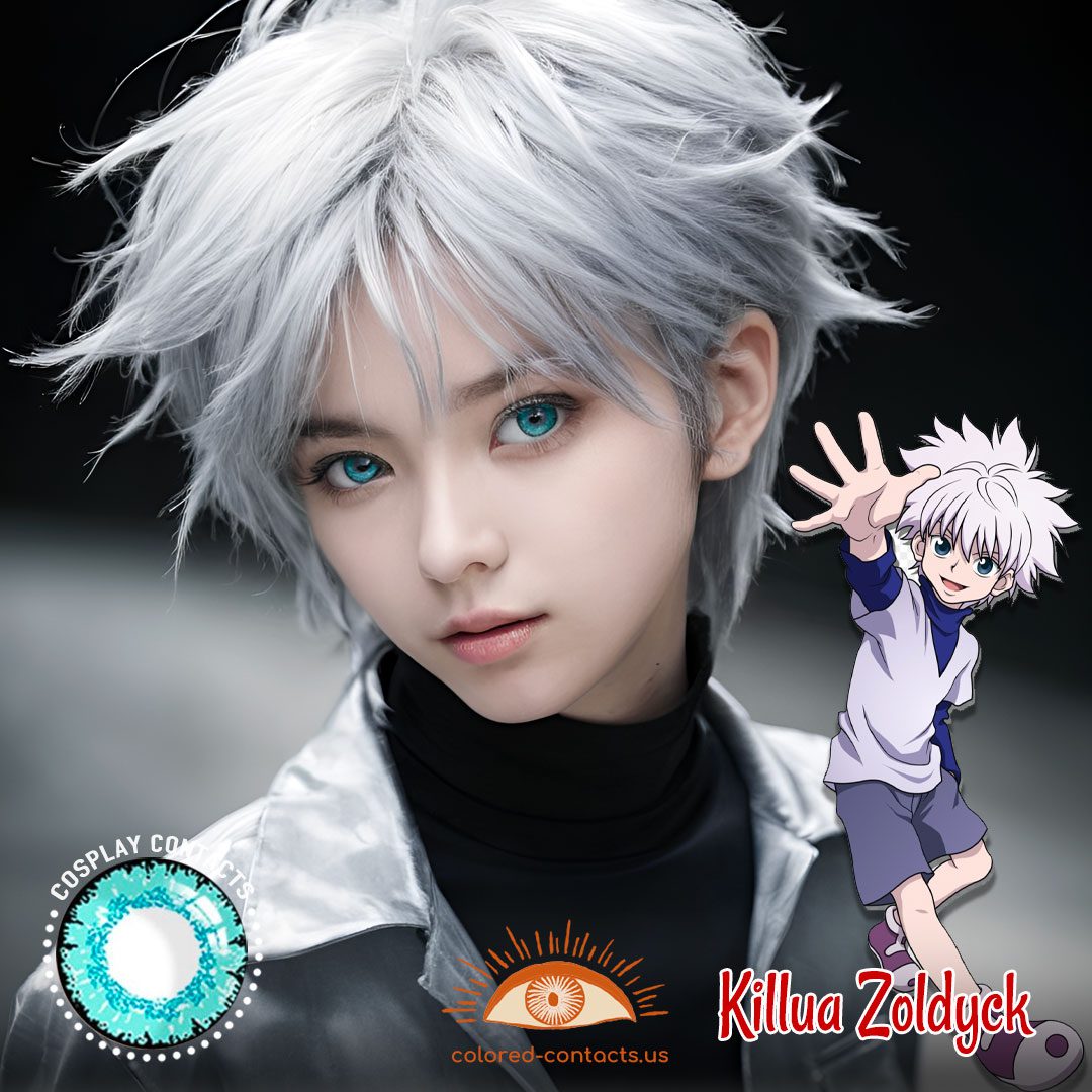 Hunter × Hunter : Killua Zoldyck Cosplay Blue Contact Lenses - Colored ...