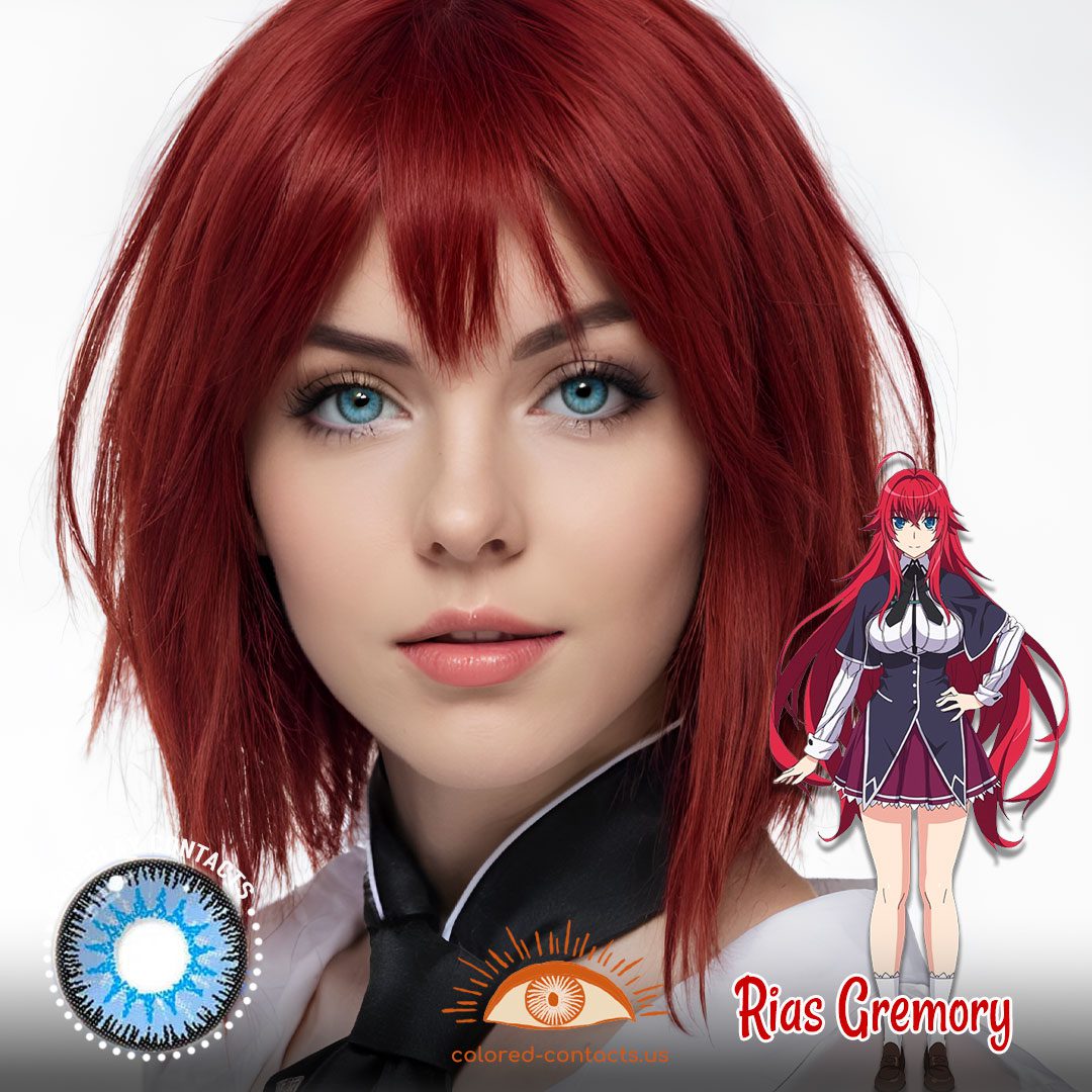 High School DxD: Rias Gremory Cosplay Blue Contact Lenses - CCUS ...