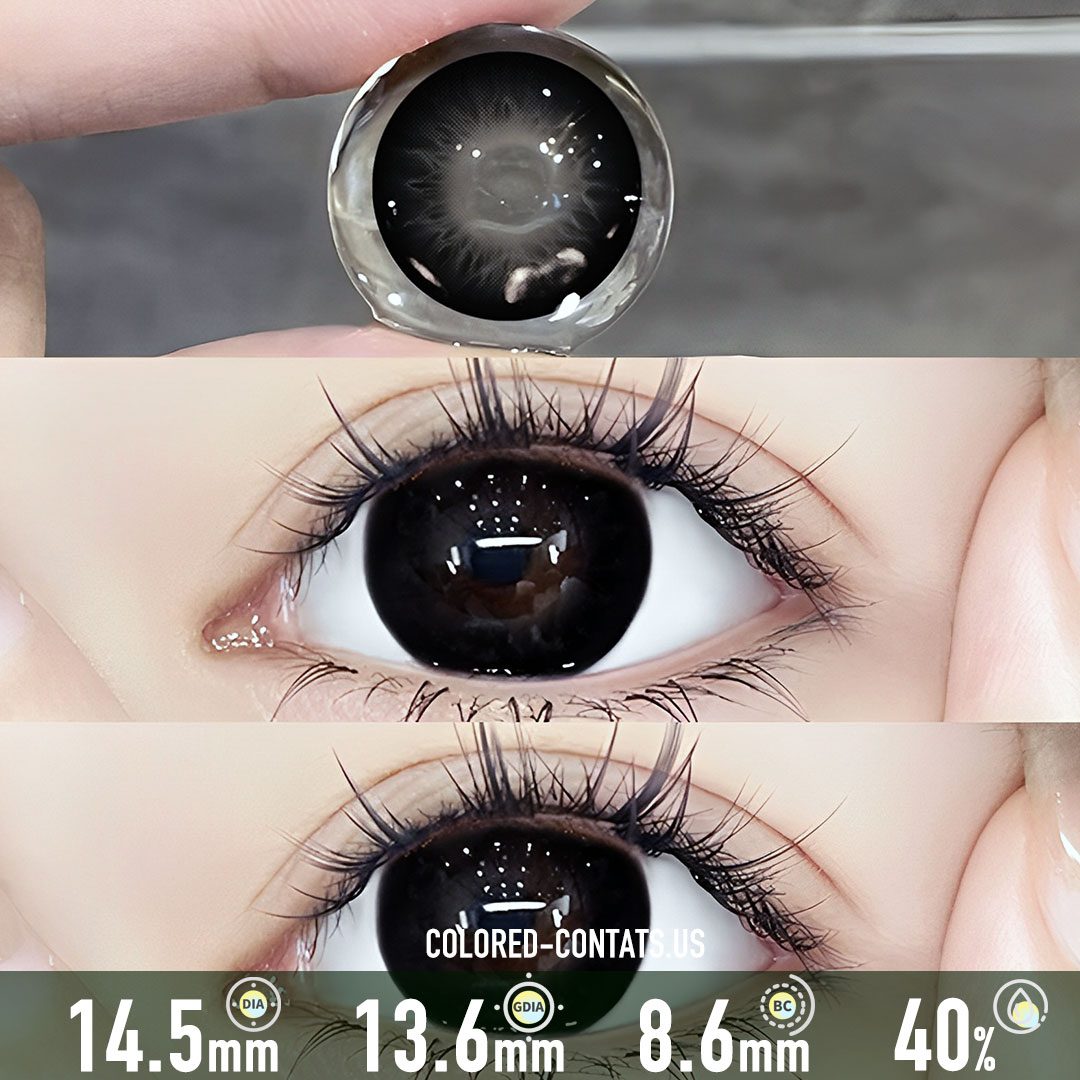Moonbeam Black Contact Lenses - CCUS Eyewear | Premium Colored Contacts
