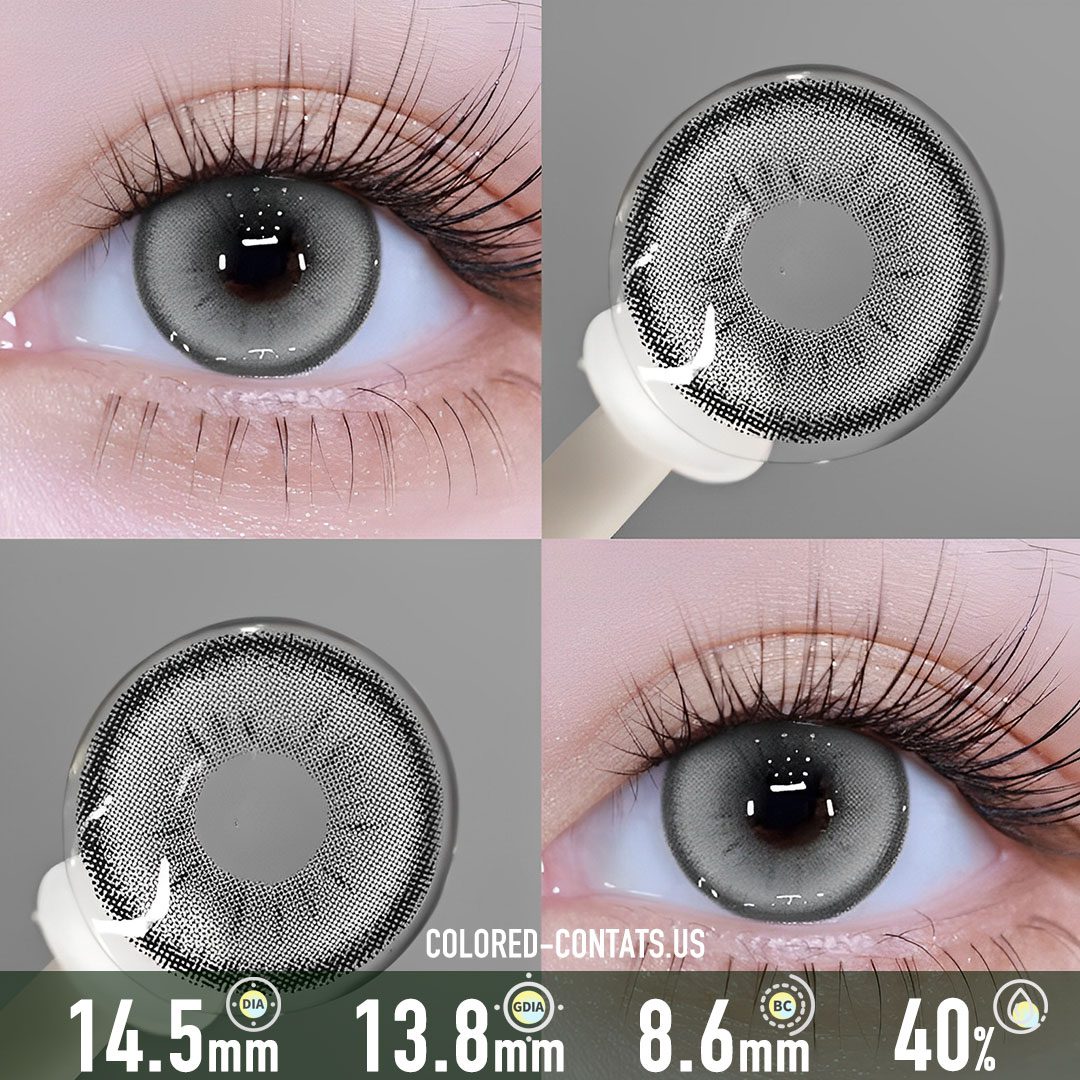 Platinum Cloud Grey Contact Lenses - Colored Contacts