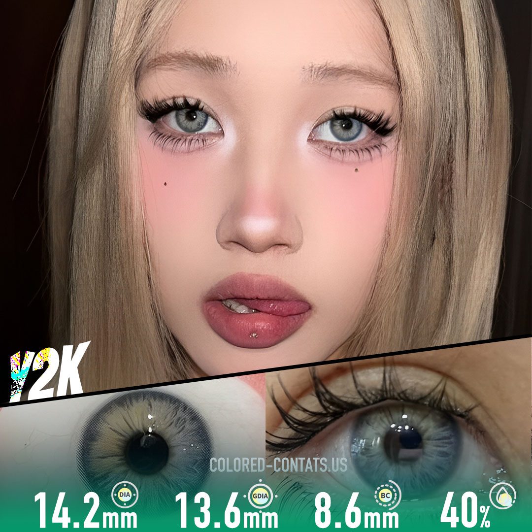Fierce Girl Blue Contact Lenses - CCUS Eyewear | Premium Colored Contacts