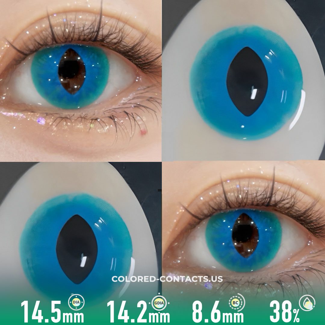 FelineFlash Sapphire Colored Contact Lenses - CCUS | Premium Colored ...