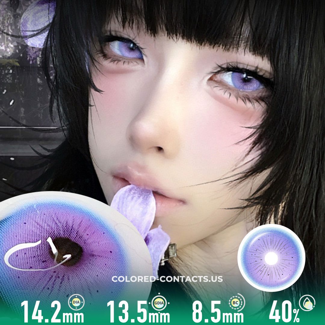 Flower Fairy Purple Colored Contact Lenses - Colored Contacts