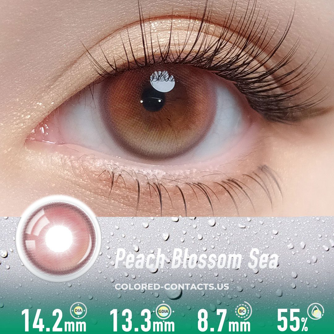 Peach Blossom Sea - Romantic Floral Pink Colored Contacts - 5 Pairs ...