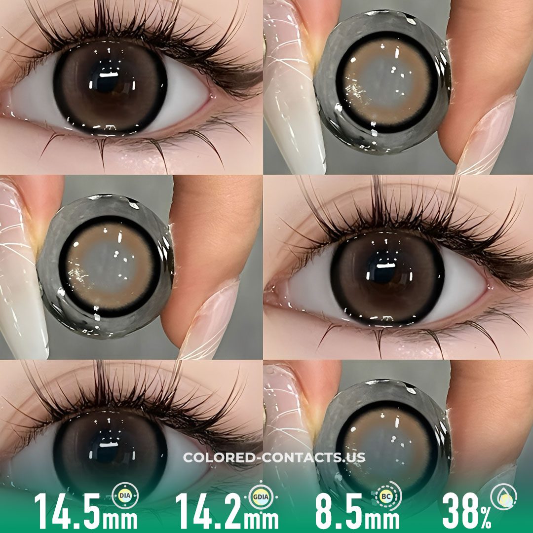 Amber Haze Brown Contact Lenses - CCUS Eyewear | Premium Colored Contacts