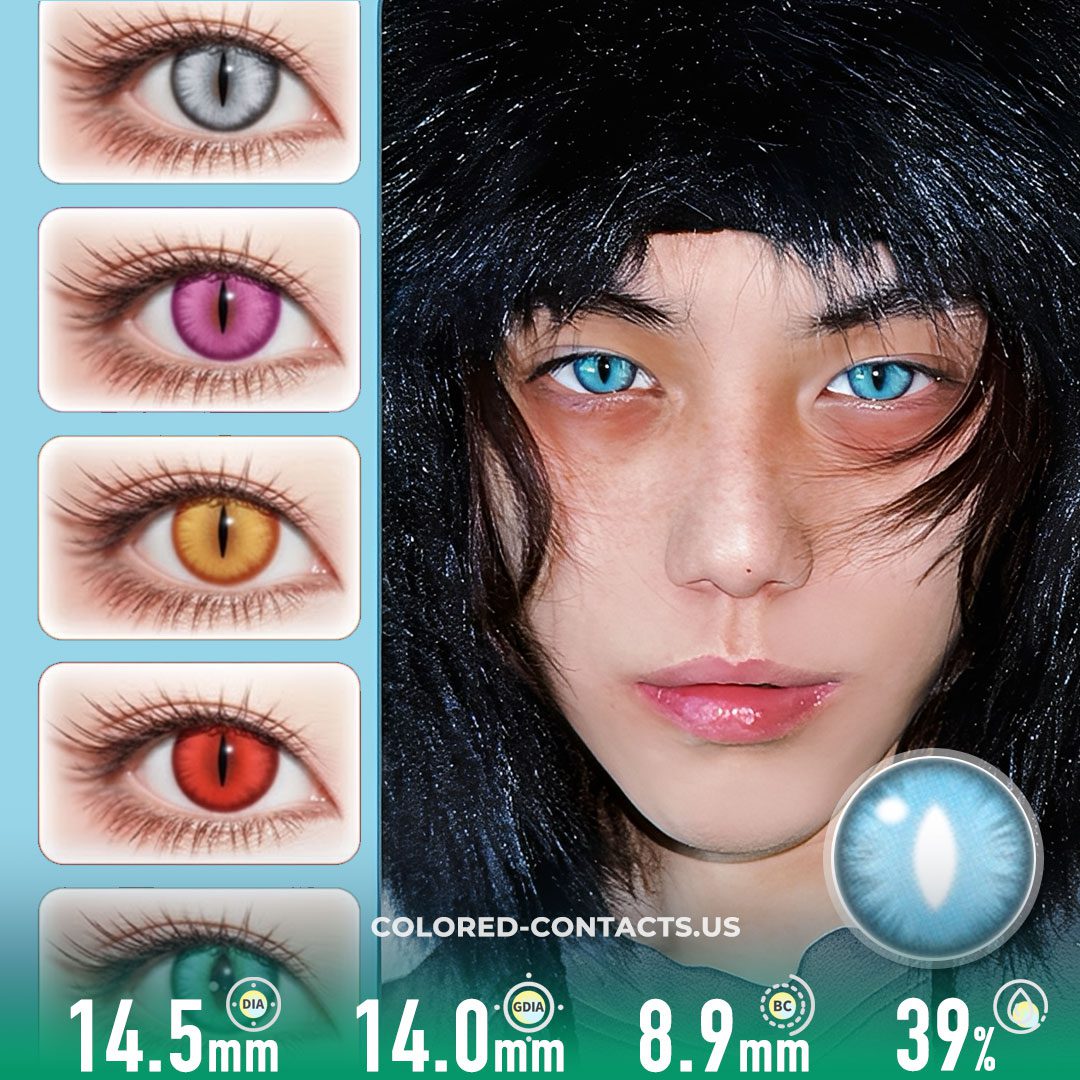 Ice Dragon Azure Contact Lenses | 4-Piece Set - Colored Contacts
