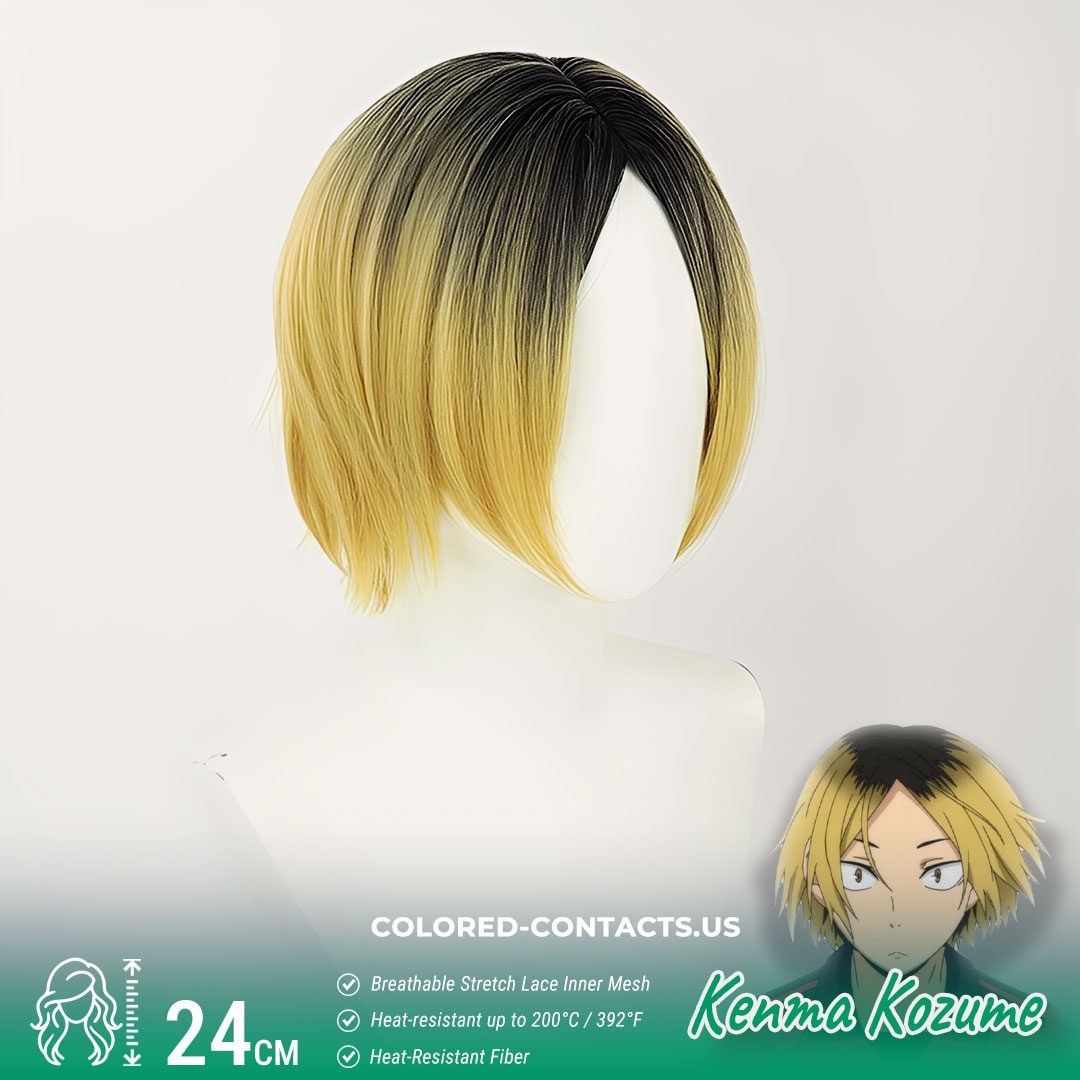 Kenma Kozume Cosplay Wig - Colored Contacts