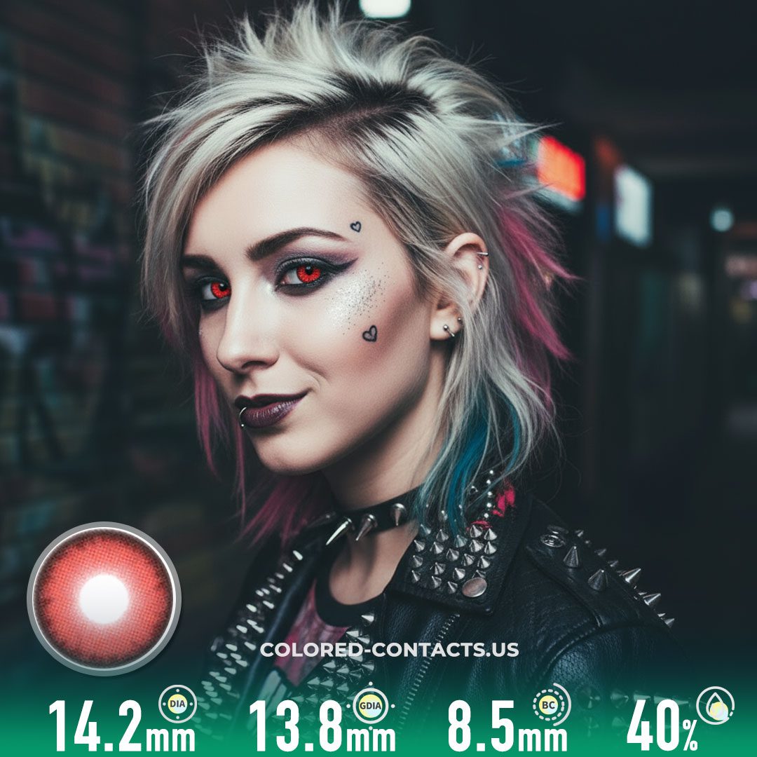 Storm Red Contact Lenses - Y2K Electric Red Colored Contacts - CCUS ...