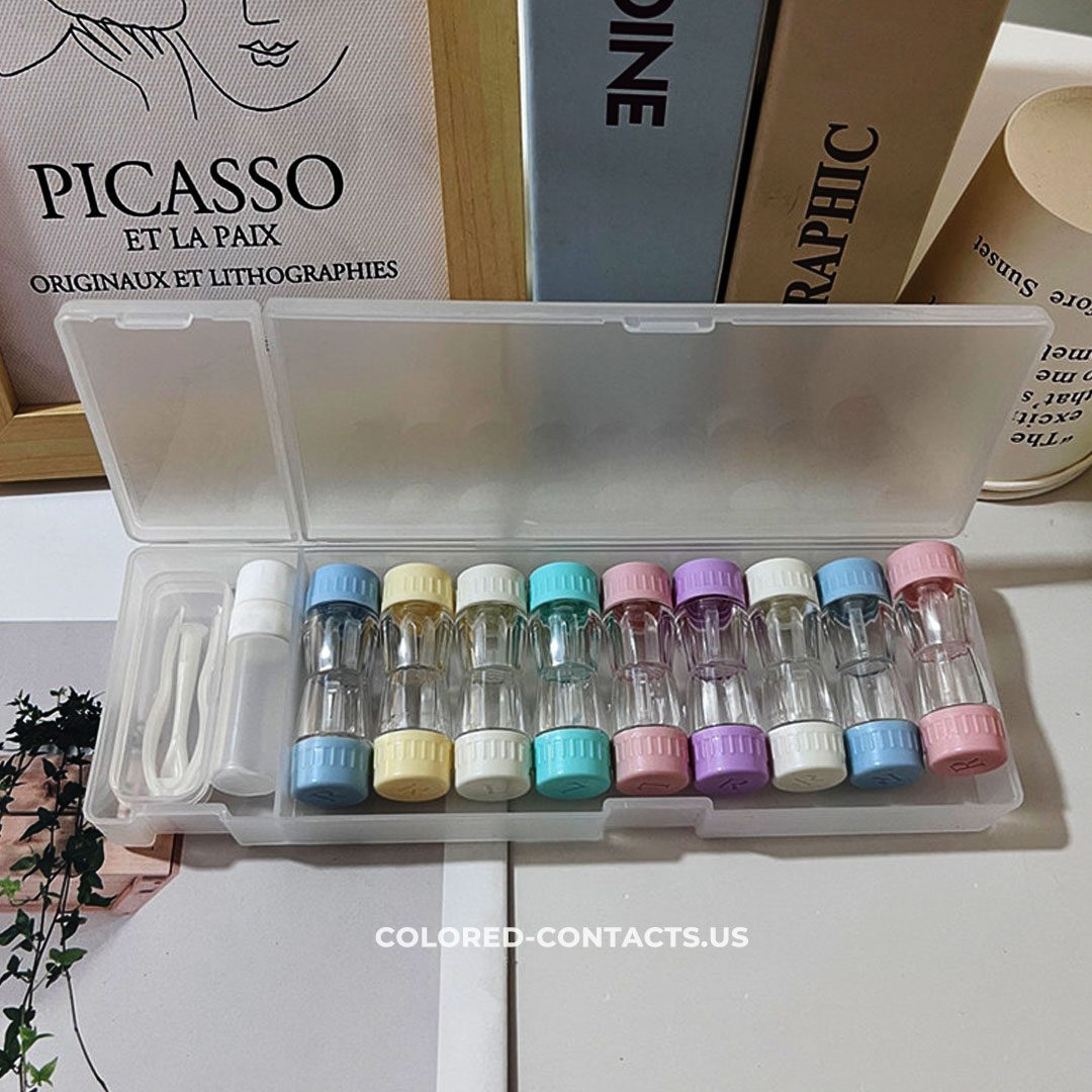 9 Sets Of Colored Contact Lens Travel Independent Storage Boxes - CCUS ...