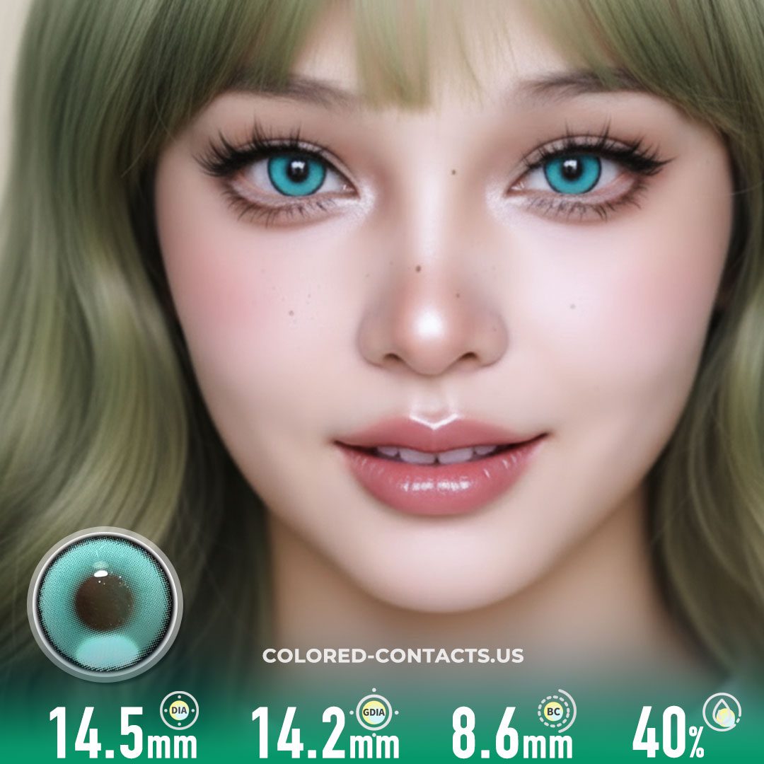 Grass Type Teal Green Colored Contacts | 4-Lens Pack - CCUS | Premium Colored Contacts