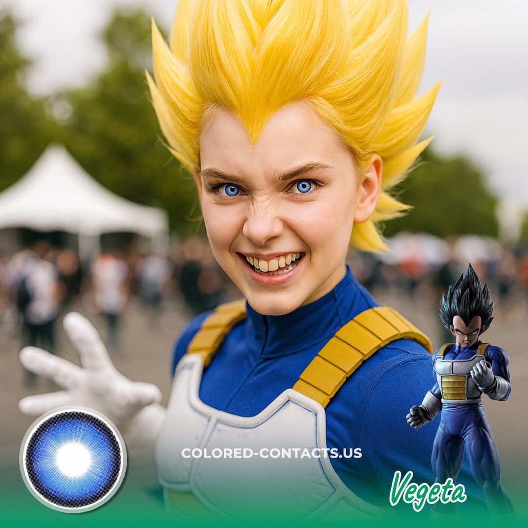 Vegeta Cosplay Contact Lenses - CCUS Eyewear | Premium Colored Contacts