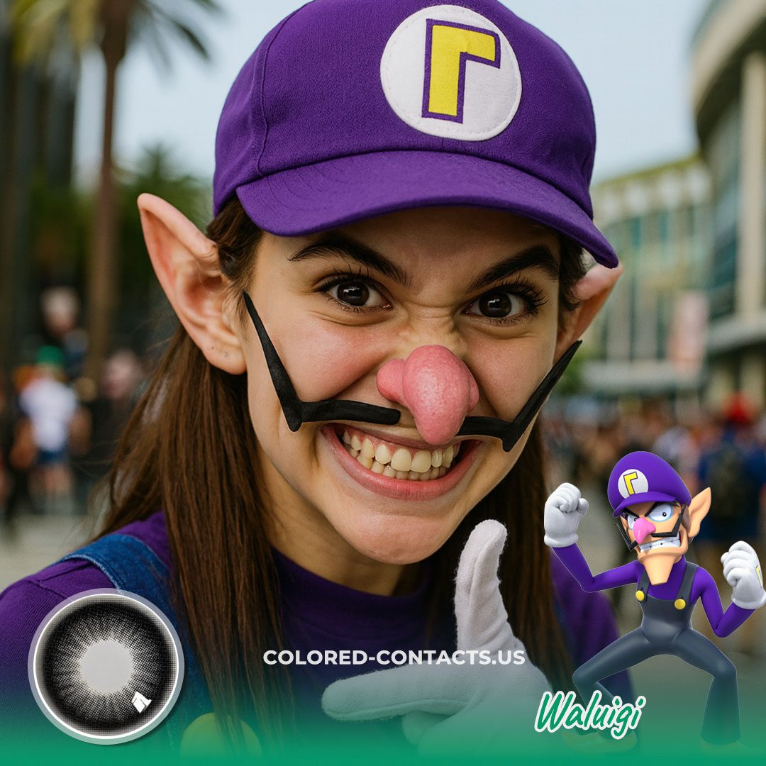 Waluigi Cosplay Contact Lenses - Colored Contacts